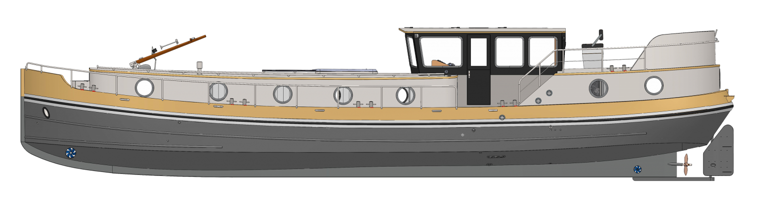 60L Luxemotor Class Dutch Barge - Piper Boats | Dutch Barge Builders